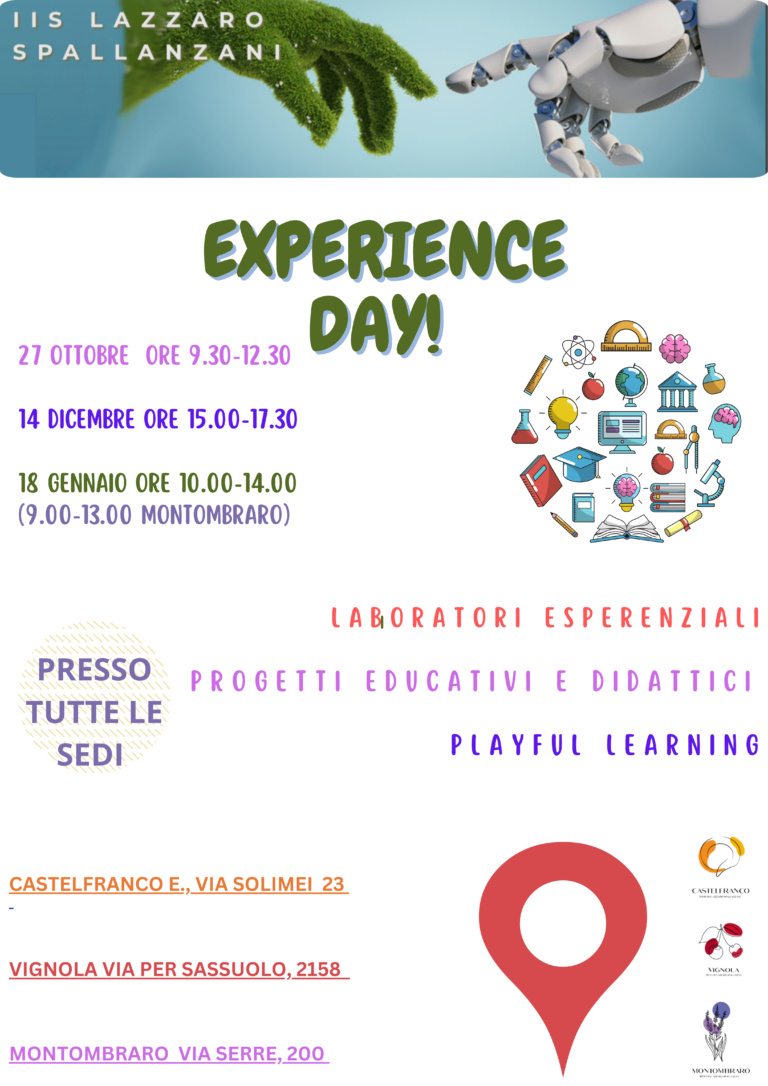 OPEN DAY IIS L. SPALLANZANI 2024-2025 – Istituto di Istruzione ...